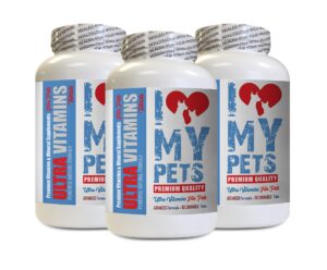 i love my pets llc immune boost for dogs - pet ultra vitamins - dogs cats health - best benefits - vitamin c for dogs pills - 270 treats (3 bottles)