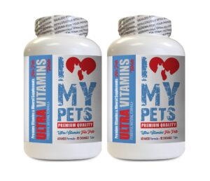 i love my pets llc dog muscle and joint - pet ultra vitamins - dogs cats health - best benefits - vitamin e for dogs skin - 180 treats (2 bottles)