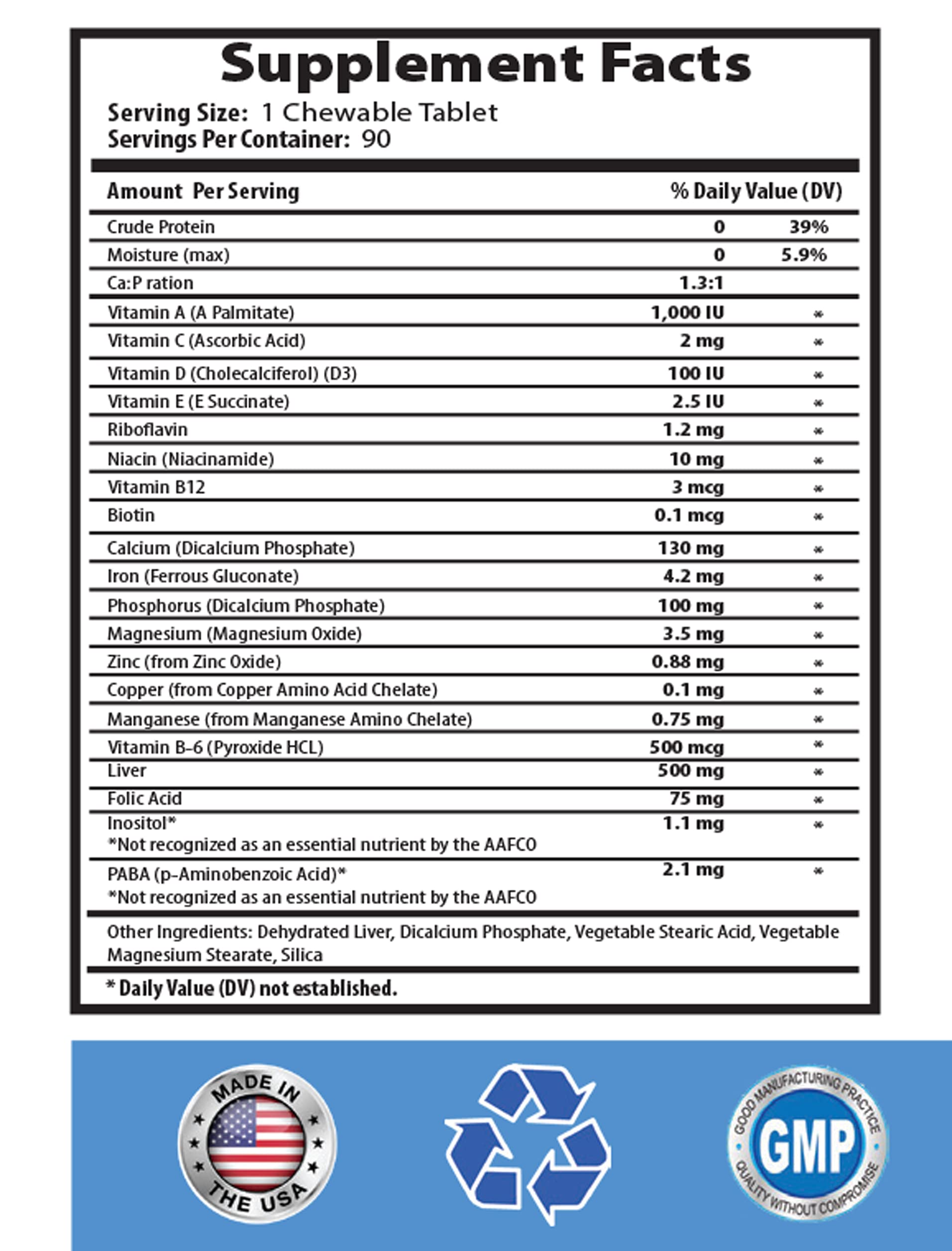 I LOVE MY PETS LLC antioxidant for Dogs - Ultra Vitamins - Dog Health - Mineral Support - Dog Liver Support Supplement - 90 Treats (1 Bottle)