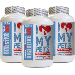 I LOVE MY PETS LLC Dogs Digestive enzymes - Digestive AID for Dogs - PET PROBIOTIC Beef Liver Tablets - 180 Treats (3 Bottles)