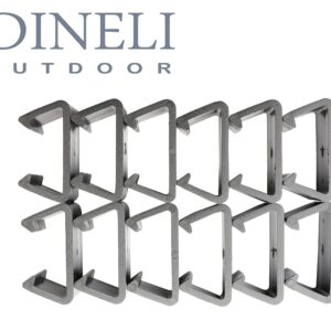 Dineli 12PCS Pack Outdoor Furniture Set Sofa Clips Patio Sectional Connectors Wicker Furniture Accessories Alignment Fasteners Non-Slip Clamps Clips for Rattan Furniture Garden Sofa