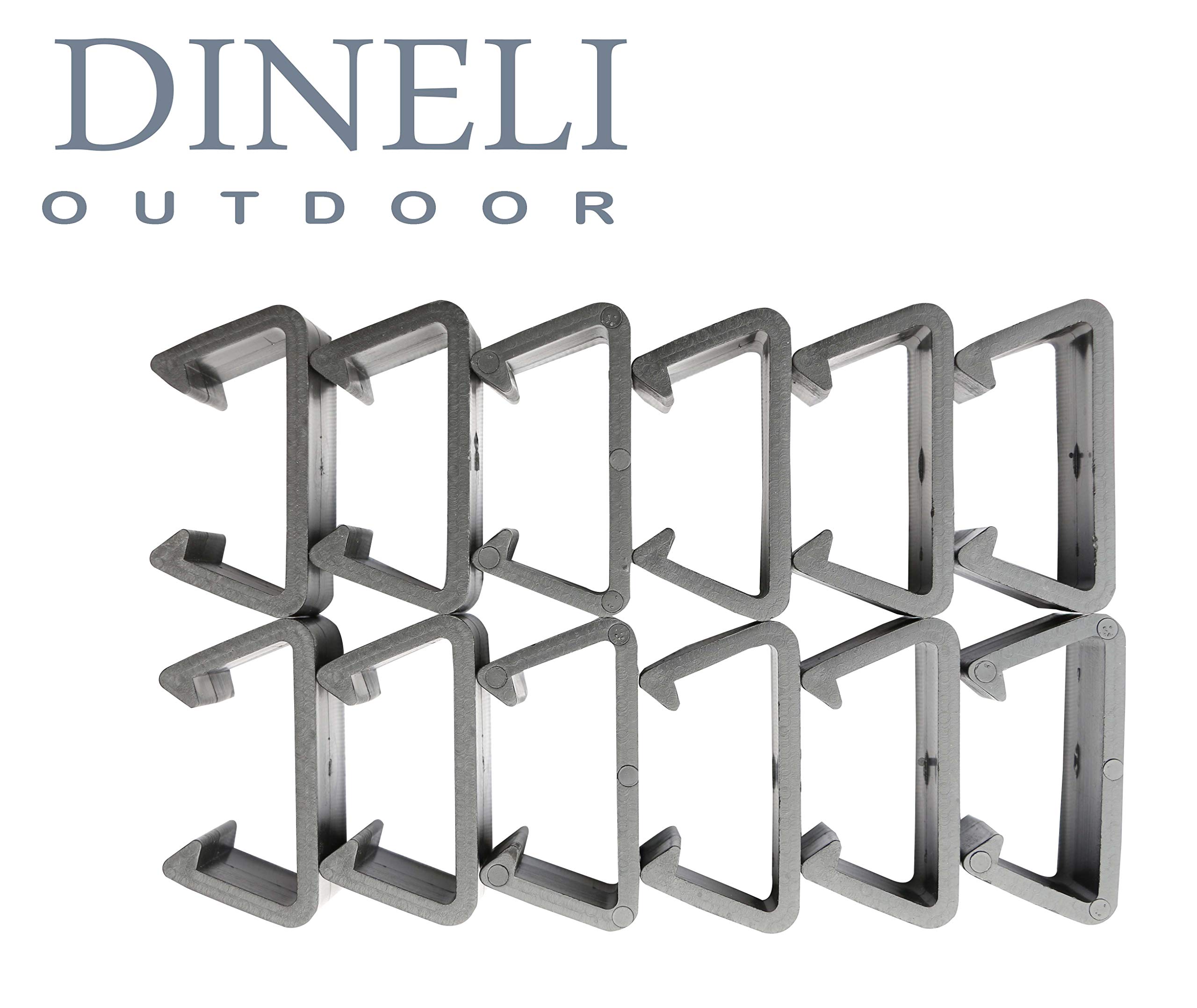 Dineli 12PCS Pack Outdoor Furniture Set Sofa Clips Patio Sectional Connectors Wicker Furniture Accessories Alignment Fasteners Non-Slip Clamps Clips for Rattan Furniture Garden Sofa