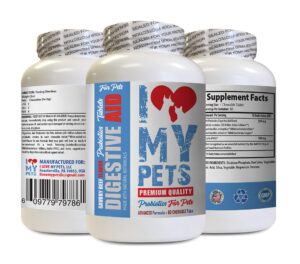 i love my pets probiotic cat diarrhea - pet digestive aid - dogs and cats - best probiotics - cat digestive health - 60 treats (1 bottle)