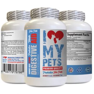 I Love My Pets probiotic cat Diarrhea - PET Digestive AID - Dogs and Cats - Best PROBIOTICS - cat Digestive Health - 60 Treats (1 Bottle)