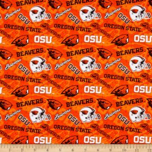 sykel enterprises ncaa- oregon state 1178 tone on tone orange/black/white, fabric by the yard