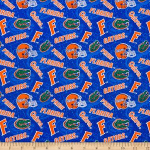 ncaa florida gators 1178 tone on tone orange/green/blue/white, fabric by the yard