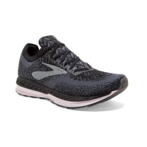 brooks womens bedlam running shoe - black/black/rose - b - 11.0