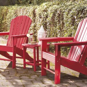 Signature Design by Ashley Sundown Treasure Outdoor Patio HDPE Weather Resistant Adirondack Chair, Red