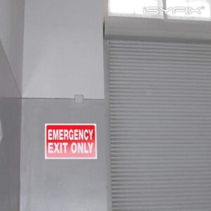 Emergency Exit Only Signs Stickers, 2 Pack 10x7 Inch – Premium Self-Adhesive Vinyl Decal, Laminated for Ultimate UV, Weather, Scratch, Water & Fade Resistance, Indoor & Outdoor