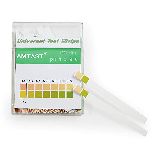 AMTAST pH Test Strips Testing Alkaline and Acid Levels in The Body pH Level Tests (100 Strips)