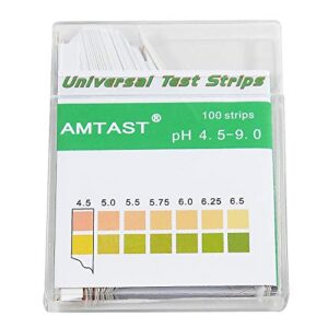 AMTAST pH Test Strips Testing Alkaline and Acid Levels in The Body pH Level Tests (100 Strips)