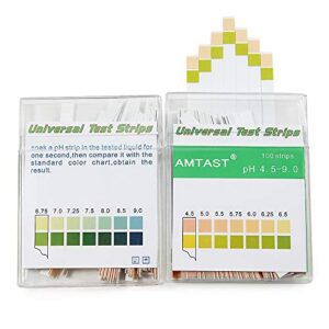 amtast ph test strips testing alkaline and acid levels in the body ph level tests (100 strips)