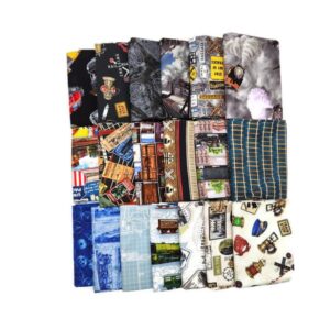 10 Fat Quarters Assorted Trains Locomotive Engine Railway Railroads Tracks Trains Signs Express Engineer Transportation Fat Quarter Bundle M491.04