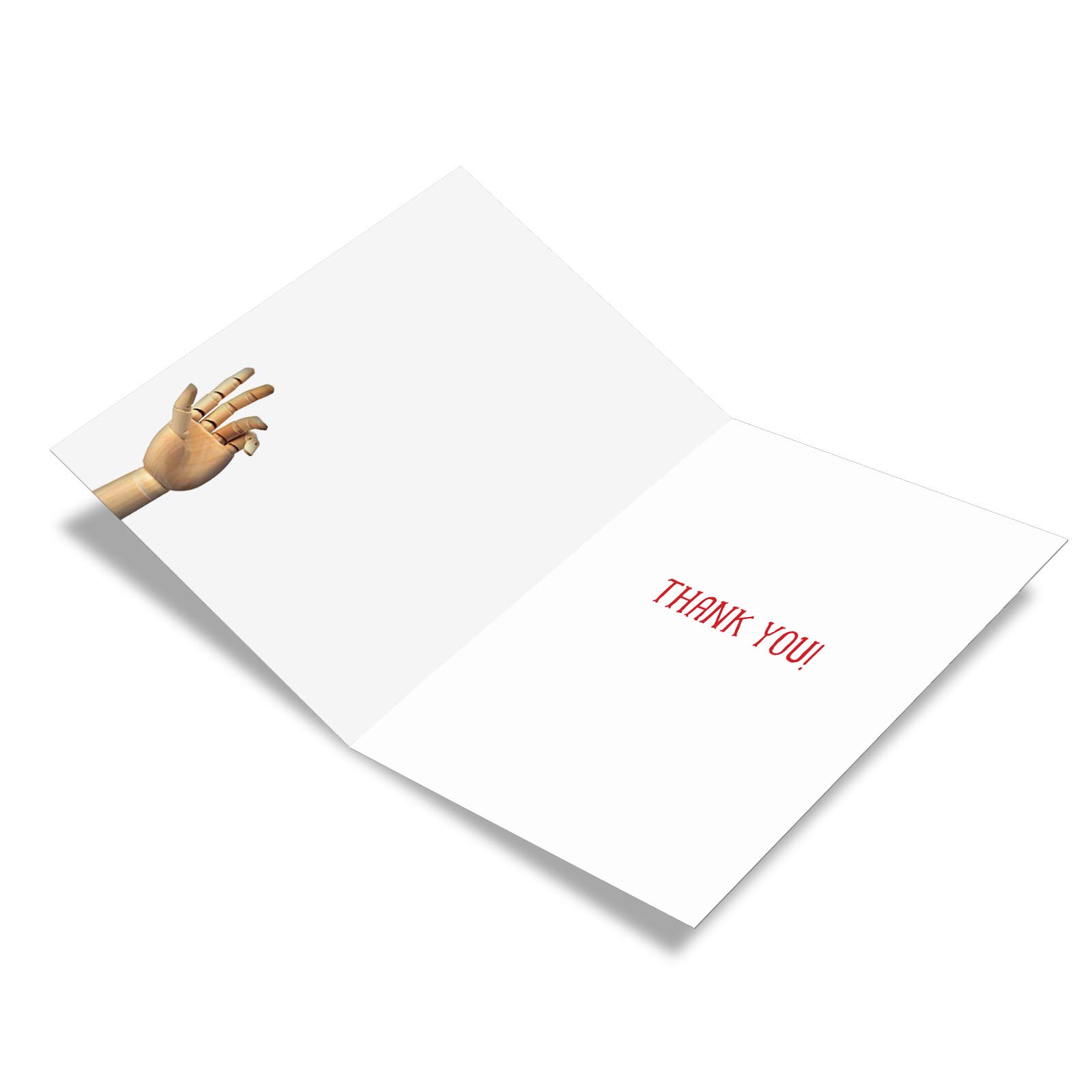 NobleWorks - 1 Funny Thank You Greeting Card - Animal Thanks and Gratitude Notecard Stationery - Lending a Hand C6877TYG