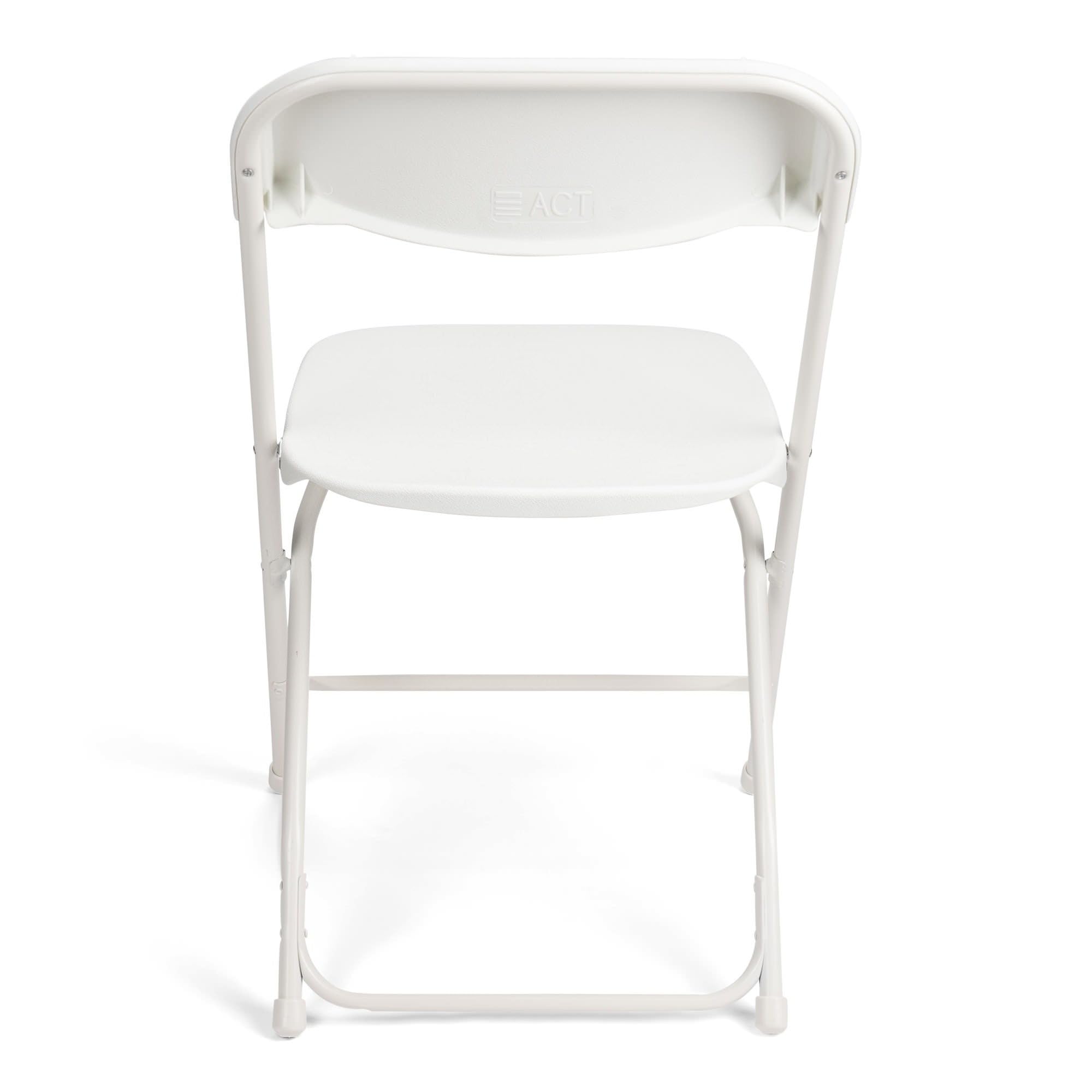 EventStable TitanPRO White Plastic Folding Chair - Lightweight Foldable Outdoor Chair - Durable Patio Chairs - Chairs Set for Parties Banquet Events - 100 Pack