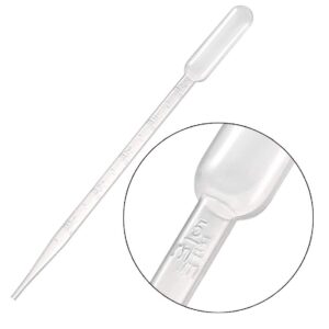 uxcell 20 Pcs Plastic Disposable Pipettes 5ml, Clear Graduated Transfer Pipettes, 205mm Length, Liquid Dropper for Lab