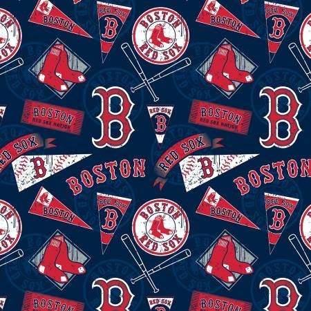 Boston Red Soxs MLB Baseball 58" Wide 100% Cotton Fabric by The Yard