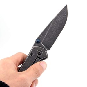 Land 912 913 Frame Lock Pocket Folding Knife Stainless Steel Blade Handle