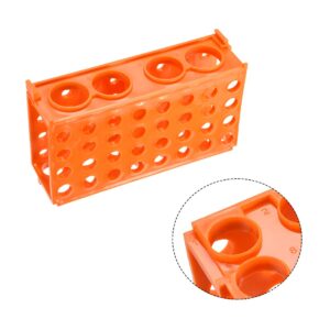 uxcell 4 Way Tube Rack Polypropylene 80-Well Orange for 0.5ml, 1.5ml, 1.8ml, 10ml, 15ml, 50ml