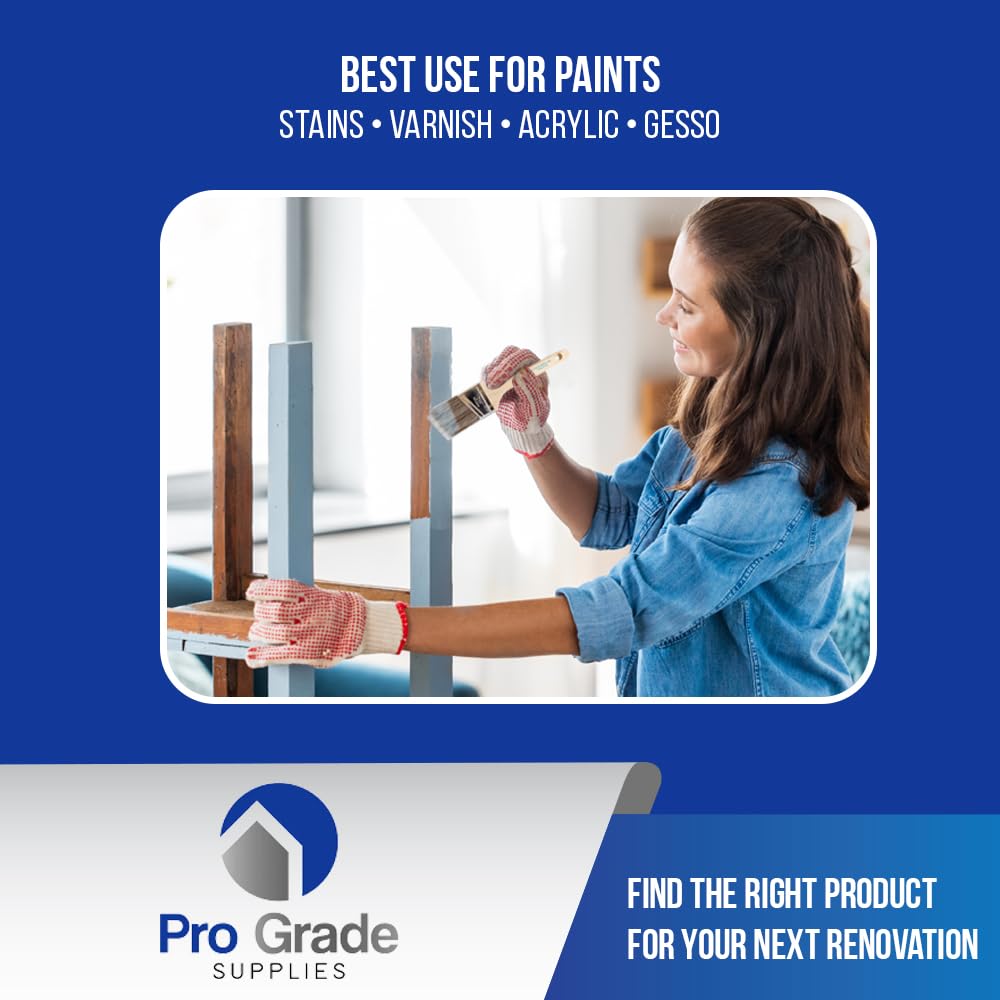 Pro Grade - Paint Brushes - 2Ea 3" Flat Brushes