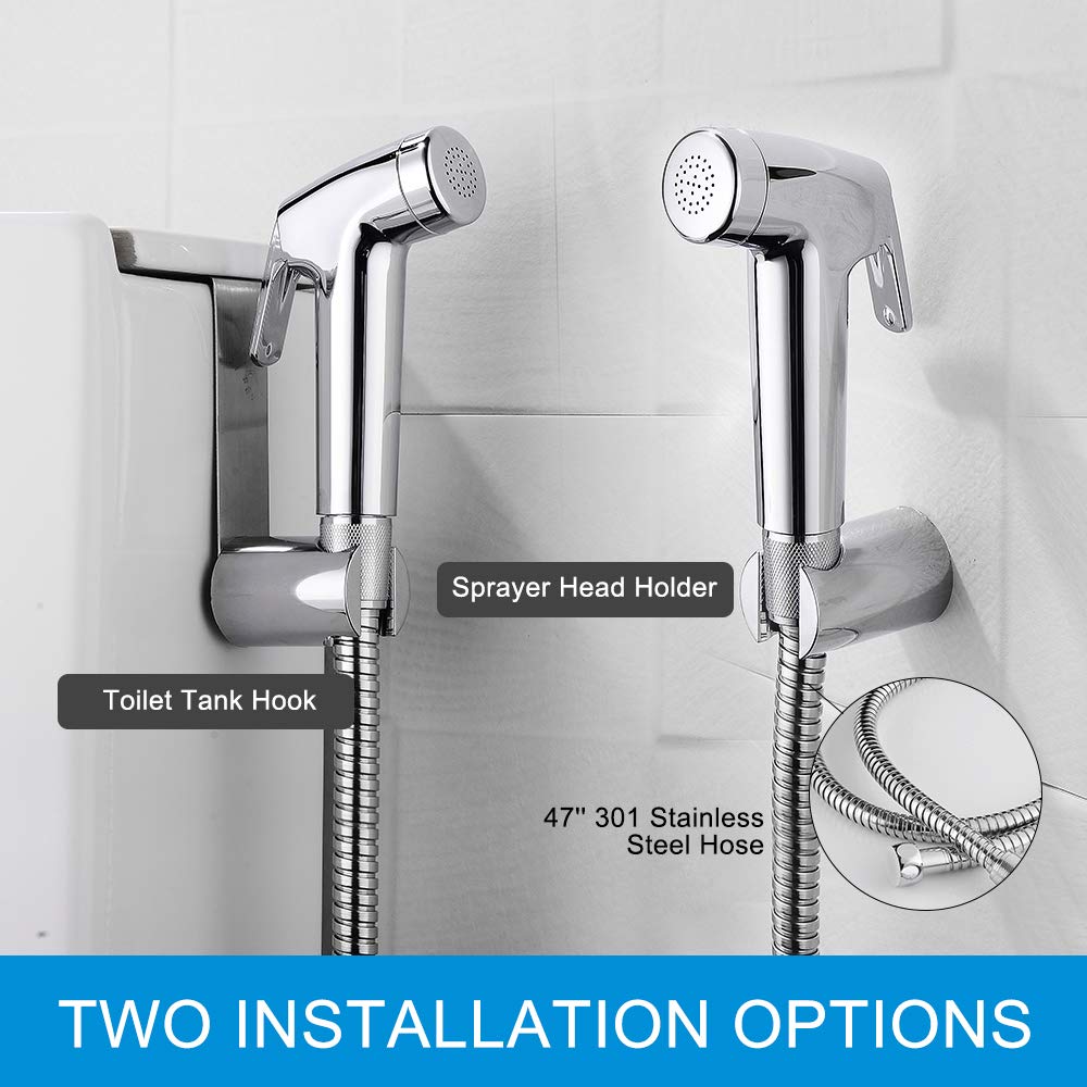 REWEE Handheld Bidet Sprayer for Toilet, Cloth Diaper Sprayer, Portable Toilet, Shattaf with Bidet Hose