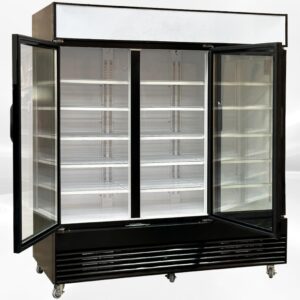 Commercial Refrigerator Glass 3-door Swing NSF Merchandiser Beverage Display Cooler Beverage Drink Cooler, ETL,NSF certified, Upright, Capacity 69 cuft, 74" Width 110V GDM-69Bdup