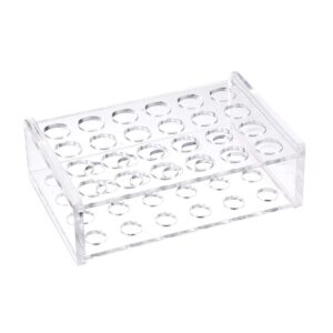 uxcell test tube rack holder lab stand acrylic 24-well clear for 1.5ml and 2ml