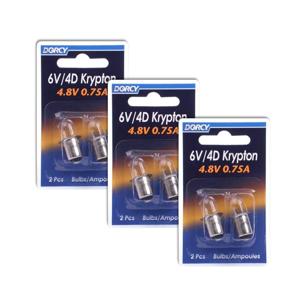 Dorcy 6-Volt/4D-4.8-Volt, 0.75A Bayonet Base Krypton Replacement Bulb (3)