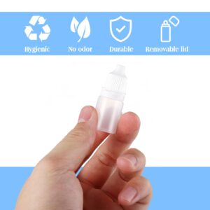 SUPVOX 10PCS Plastic Squeezable Dropper Bottles Empty Drop Bottles Essential Oil Squeeze Bottle Refillable Containers with Caps 5ml