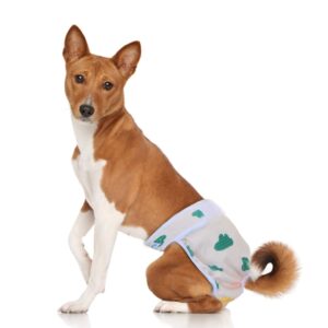 Teamoy Washable Female Dog Diapers (Pack of 4), Reuable Doggie Diapers Wraps for Female Dogs, M