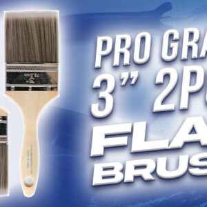 Pro Grade - Paint Brushes - 2Ea 3" Flat Brushes