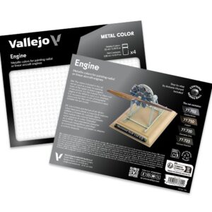 Vallejo Acrylicos Metal Color Engine Paint Set, black, 0.5 Liters