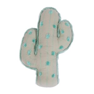 mon ami soft plush cactus toy, turquoise, 1pc, green - 19", huggable cactus shaped pillow, decorative accessory cushion for nursery, child’s bed/couch