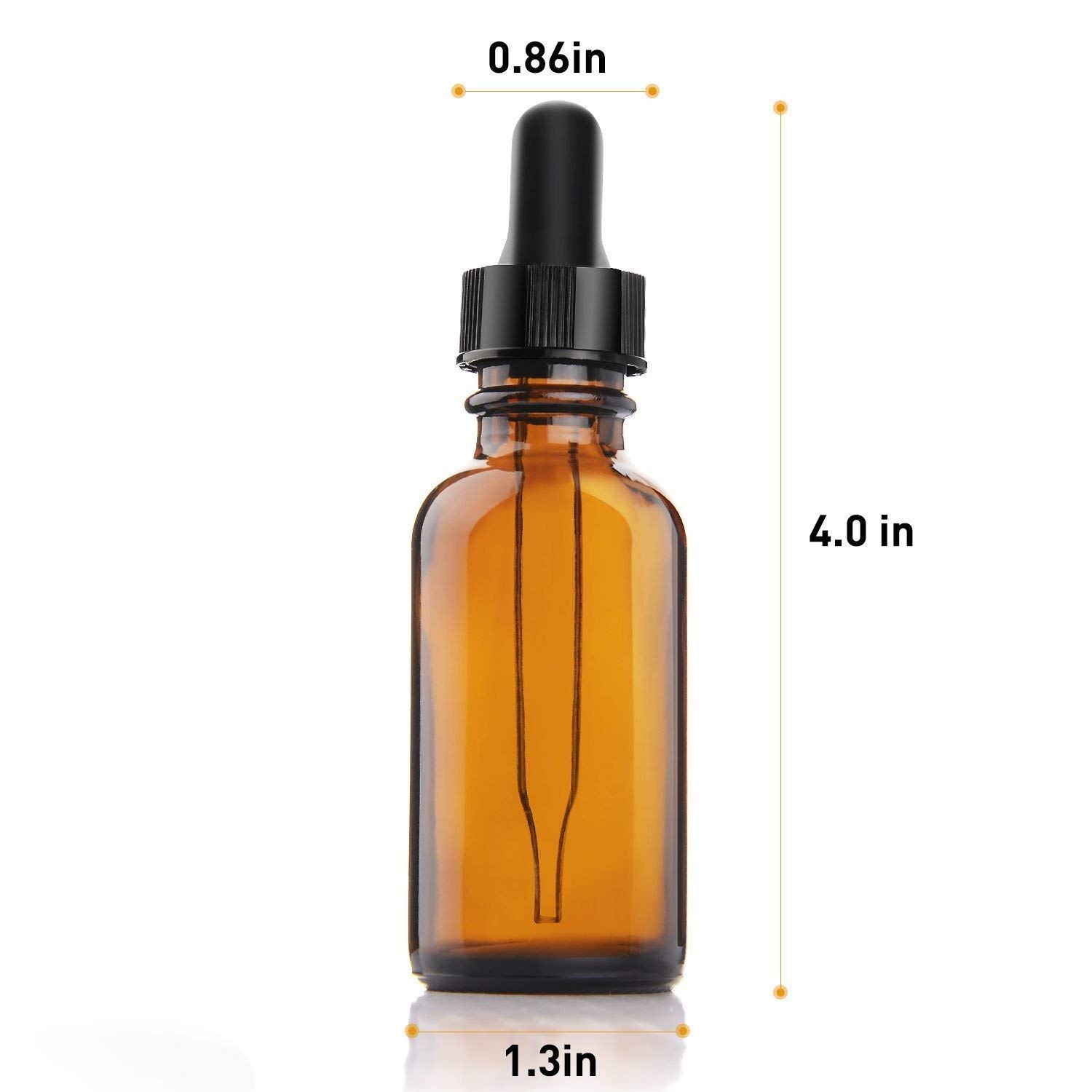 Yesker Amber Glass Bottles for Essential Oils with Glass Eye Dropper 30 ml (1oz) for Essential Oils, Chemistry Lab Chemicals, Colognes & Perfumes (12 pack)