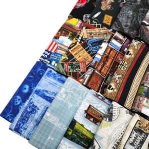 10 Fat Quarters Assorted Trains Locomotive Engine Railway Railroads Tracks Trains Signs Express Engineer Transportation Fat Quarter Bundle M491.04