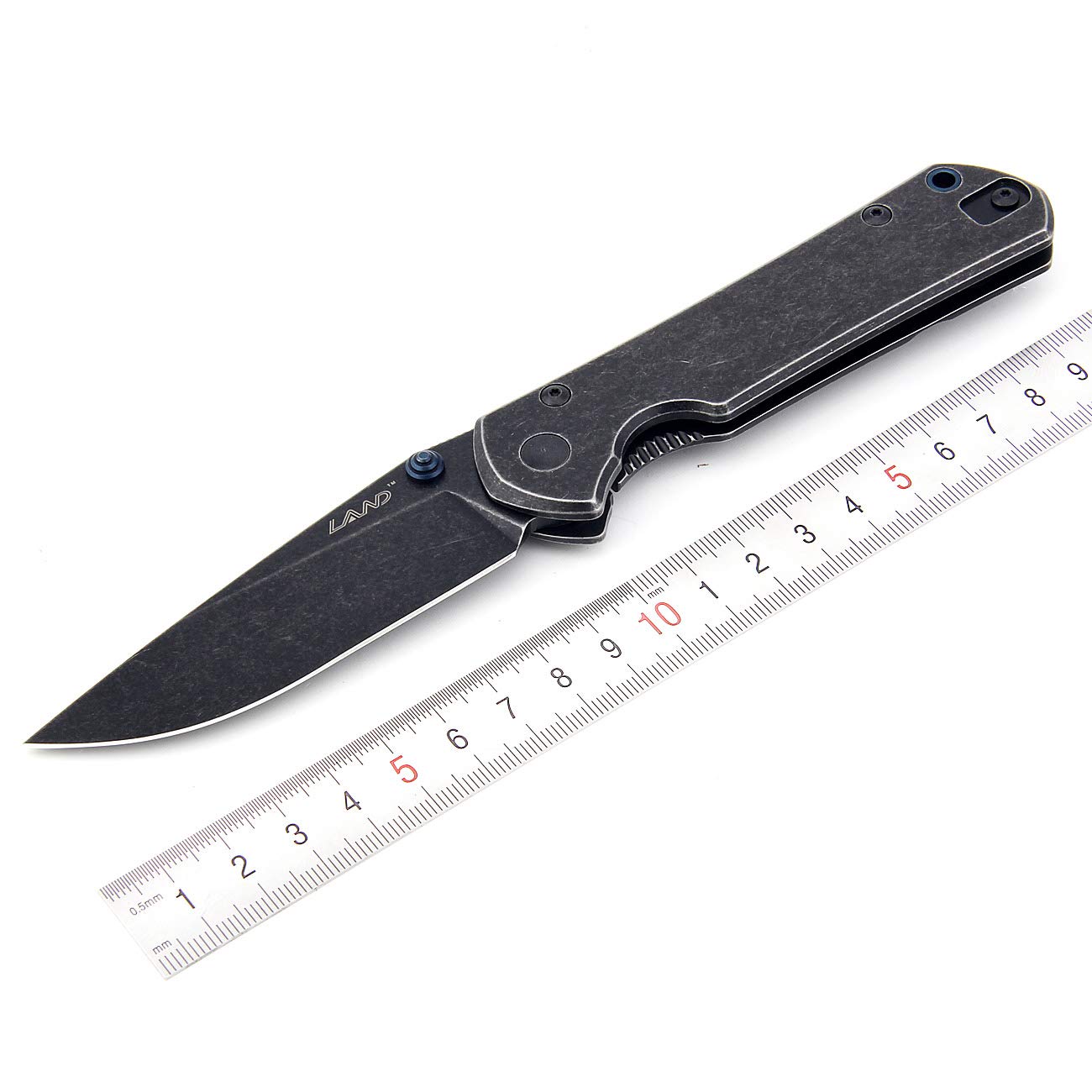 Land 912 913 Frame Lock Pocket Folding Knife Stainless Steel Blade Handle