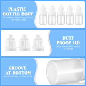 SUPVOX 10PCS Plastic Squeezable Dropper Bottles Empty Drop Bottles Essential Oil Squeeze Bottle Refillable Containers with Caps 5ml