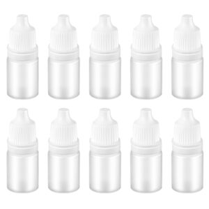 supvox 10pcs plastic squeezable dropper bottles empty drop bottles essential oil squeeze bottle refillable containers with caps 5ml