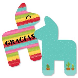 big dot of happiness let's fiesta - shaped mexican fiesta thank you note cards with envelopes - set of 12