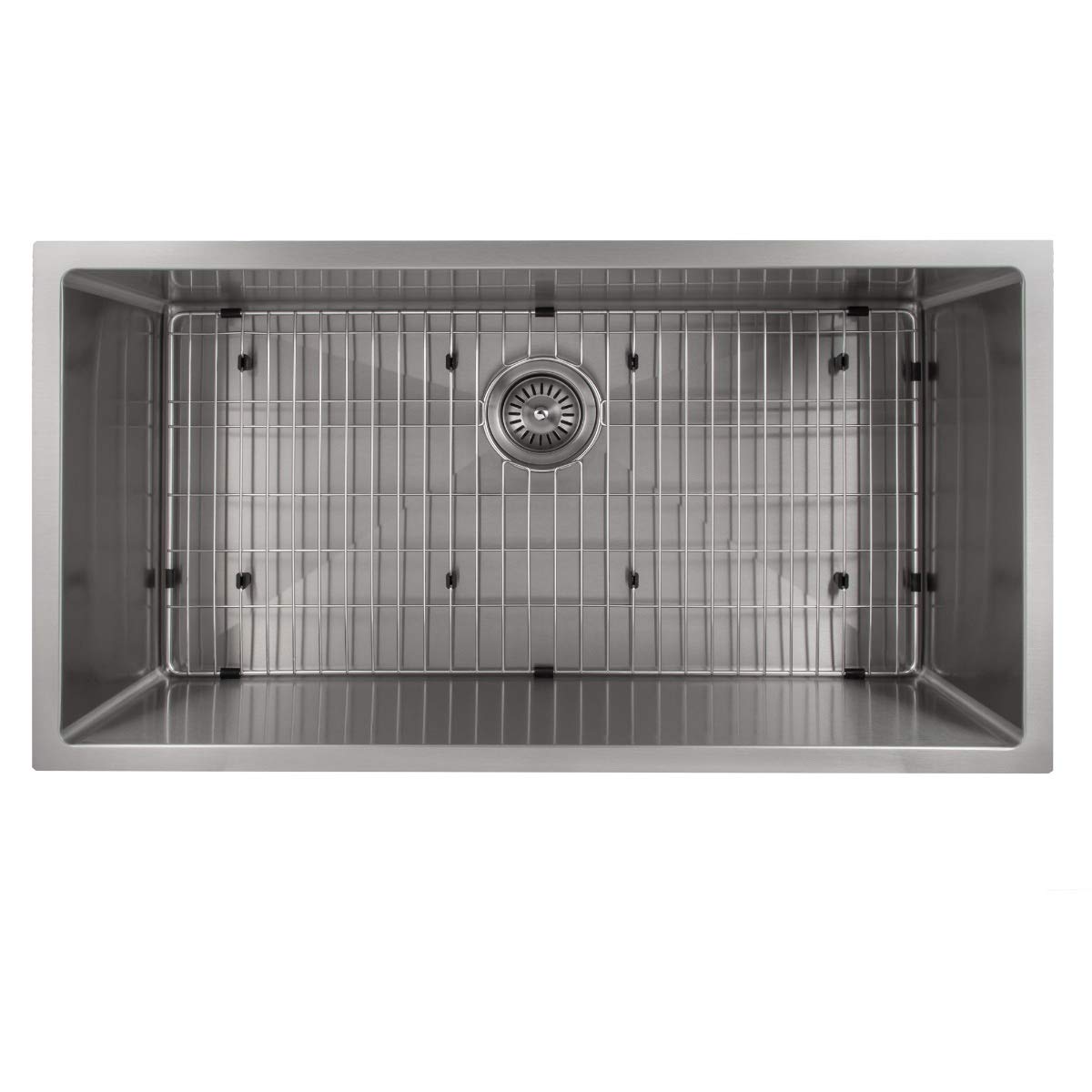 ZLINE 36" Meribel Undermount Single Bowl Stainless Steel Kitchen Sink with Bottom Grid (SRS-36)