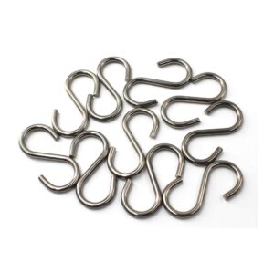 flomore m5 s hook 304 stainless steel s shape hanging hook for hanging coats,towels,plants hanging (pack of 10)