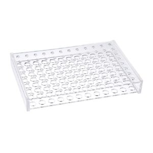 uxcell test tube rack holder lab stand acrylic 96-well clear for 0.2ml,1.5ml