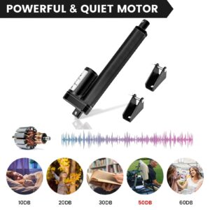 DC HOUSE 8 Inch 8" 225lbs Linear Actuator Motor 1000N DC12V with Mounting Brackets Multi-Function