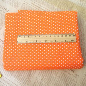 Bluelans 7pcs 10" x 10" (25cm x 25cm) Top Cotton Craft Fabric Bundle Squares Patchwork DIY Sewing Scrapbooking Quilting Floral Dot Pattern Orange