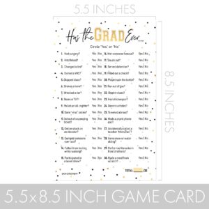 DISTINCTIVS Grad Party Games, Has The Grad Ever Graduation Party Game - 25 Count