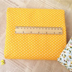 Bluelans 7pcs 10" x 10" (25cm x 25cm) Top Cotton Craft Fabric Bundle Squares Patchwork DIY Sewing Scrapbooking Quilting Floral Dot Pattern Orange