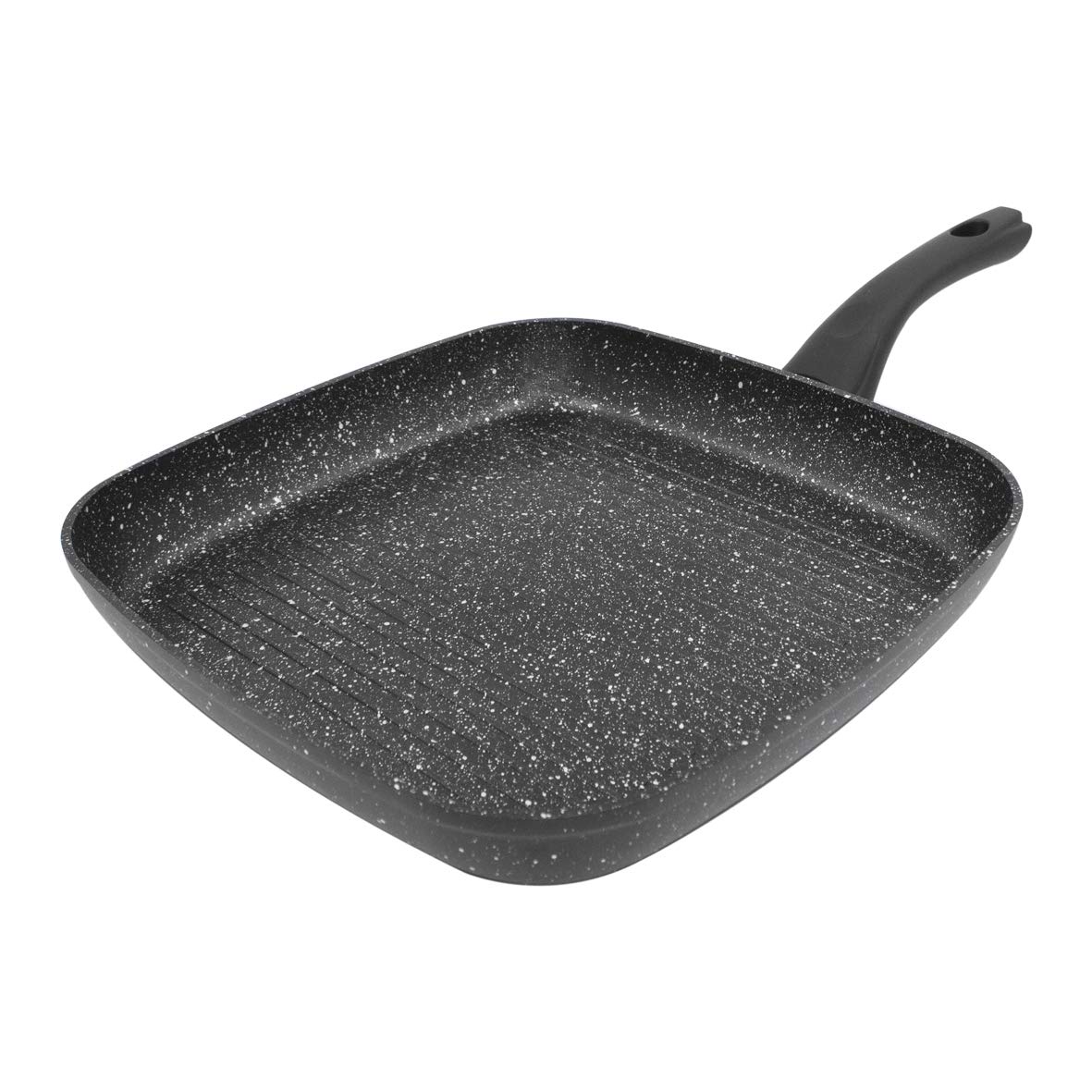 Blackmoor 66170 11” Grill Pan/Raised Edges & Thick Ridges For Searing Meats & Veg/Stylish Black Marble Finish/Non-Stick & Anti-Scratch/Cool Touch Handle/Suitable for Induction, Electric and Gas Hobs