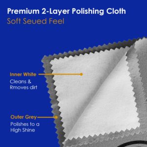 Peaknip Extra-Large Polishing Cleaning Cloth Pure Cotton Made in USA for Gold, Silver, and Platinum Jewelry, Eco Friendly Large Cleaner Cloth 11 x 14 in. Keeps Jewelry Clean and Shiny