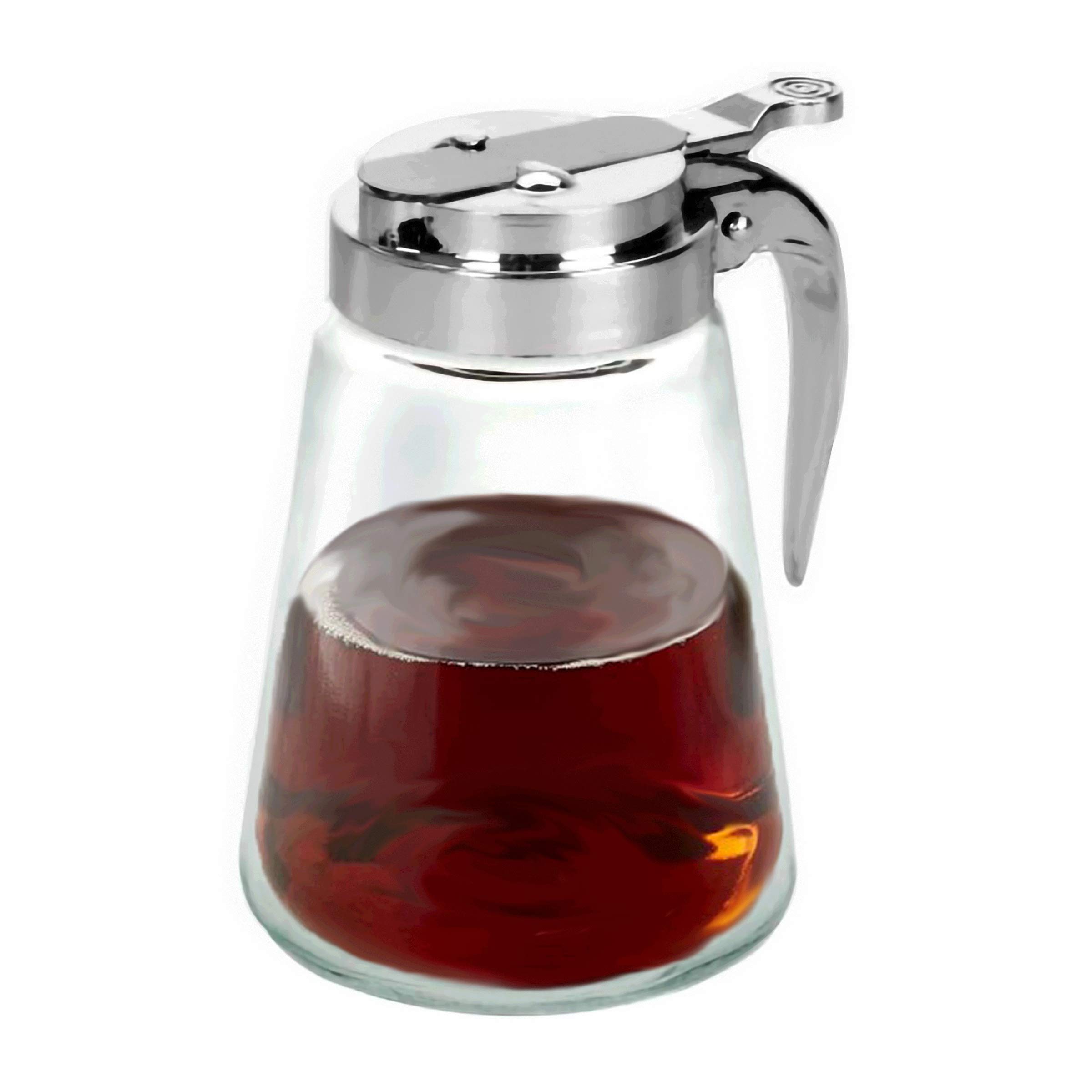 Glass Bottle Syrup Pitcher Honey Maple Syrup Dispenser Retracting Spout 12 oz