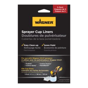 Wagner Spraytech 529071 Paint Sprayer Cup Liners, Great for Use with Wagner Paint Sprayers, Easy Color and Material Changes, 5 Pack of Liners